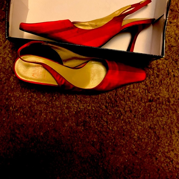 Shoes | Red Cloth High Heels | Poshmark